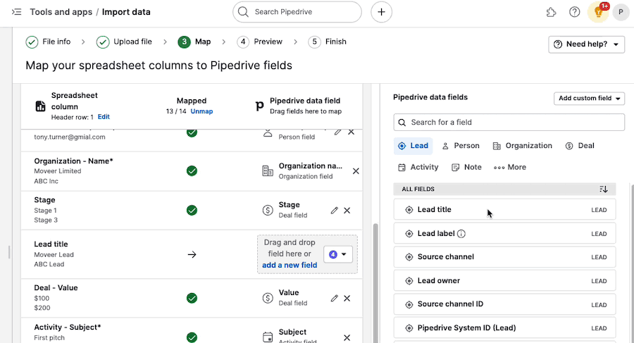 How can I import leads? - Knowledge Base | Pipedrive